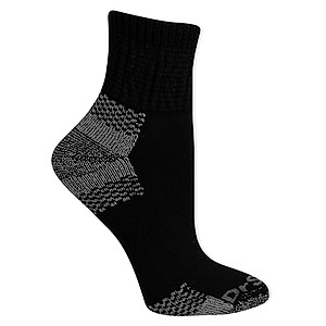 Dr. Scholl's Women Advanced Relief Blisterguard - 2 & 3 Pair Packs Non-binding Cushioned Moisture Management Socks, Black, 4-10 US