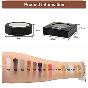 ISMINE Single Eyeshadow Powder Palette Shimmer Pearl White, High Pigment, Longwear Single White Eye Makeup for Day & Night (#01)