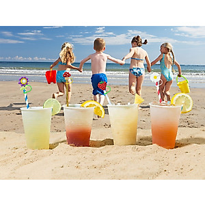 10 Pieces Straw Cover Cap Reusable Silicone Straw Toppers Drinking Straw Tips Lids for 6-8 mm Cute Straws Plugs (Not include Straw) (2D Style 2)