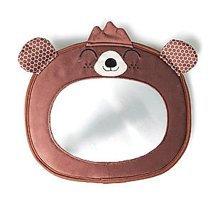 Diono Easy View Bear Character Baby Car Mirror, Safety Car Seat Mirror for Rear Facing Infant, Fully Adjustable, Wide Crystal Clear View, Shatterproof, Crash Tested