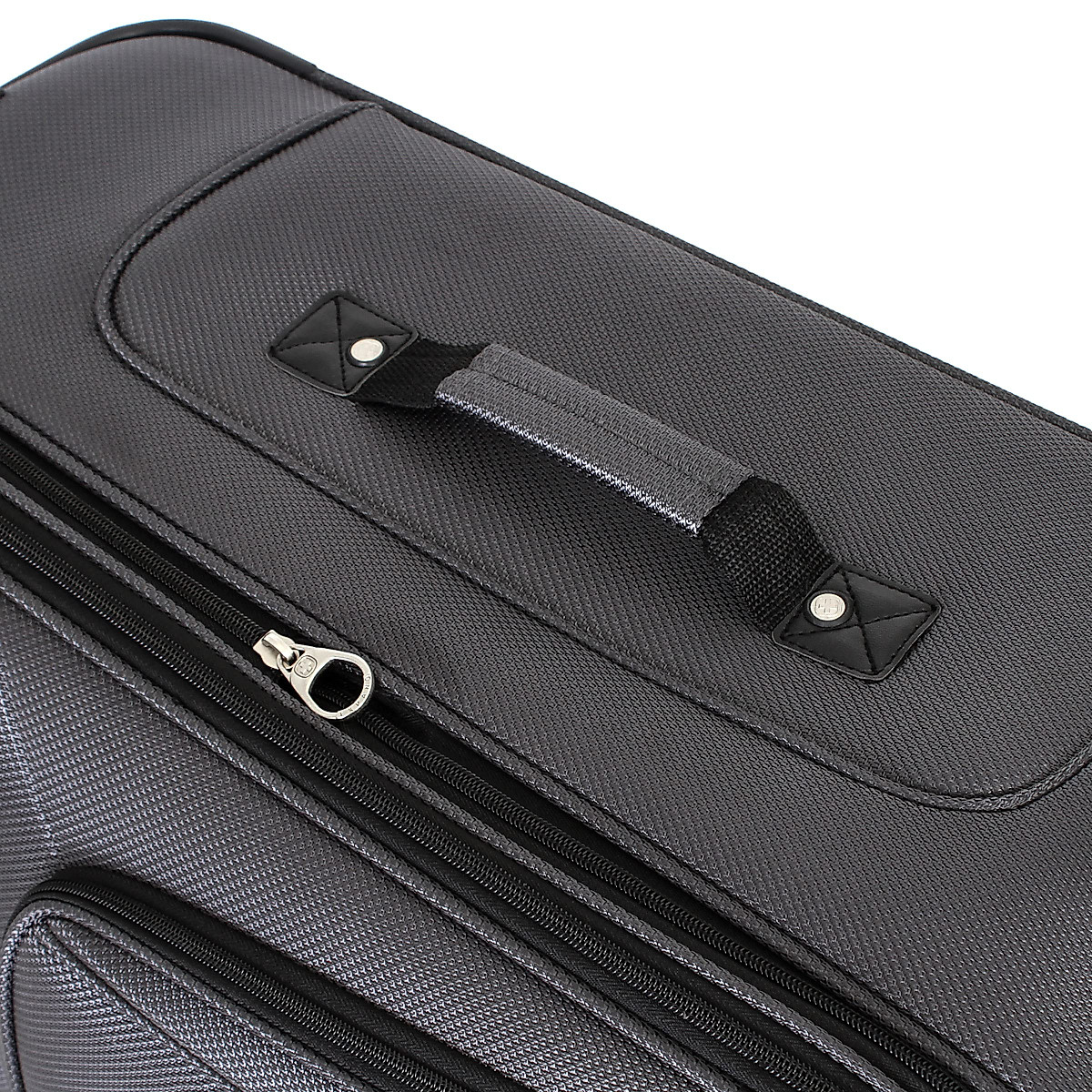 SwissGear Sion Softside Expandable Roller Luggage, Dark Grey, 3-Piece Set (21/25/29)