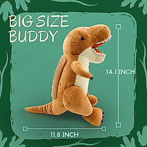 InnoBeta Dinosaur Stuffed Animal Star Night Light Projector, 14" T-Rex Fluffy Plush for Baby Girls, Boys, Kids, Children, Gifts for Birthday, Christmas, Valentine's Day, Dinosaur Nursery Room Decor