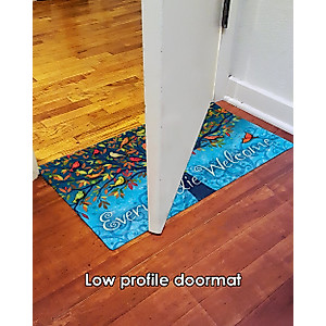 Toland Home Garden 800396 Everybirdie Welcome Spring Door Mat 18x30 Inch Bird Outdoor Doormat for Entryway Indoor Entrance