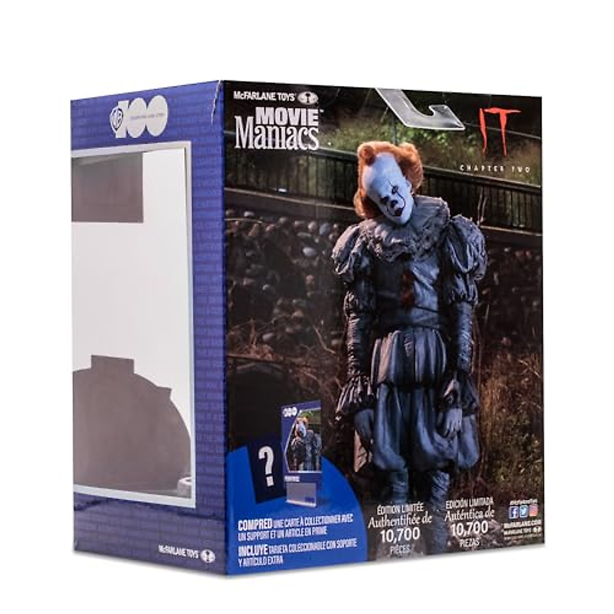 McFarlane Toys - WB 100: Pennywise (It Chapter Two) Movie Maniacs 6in Posed Figure