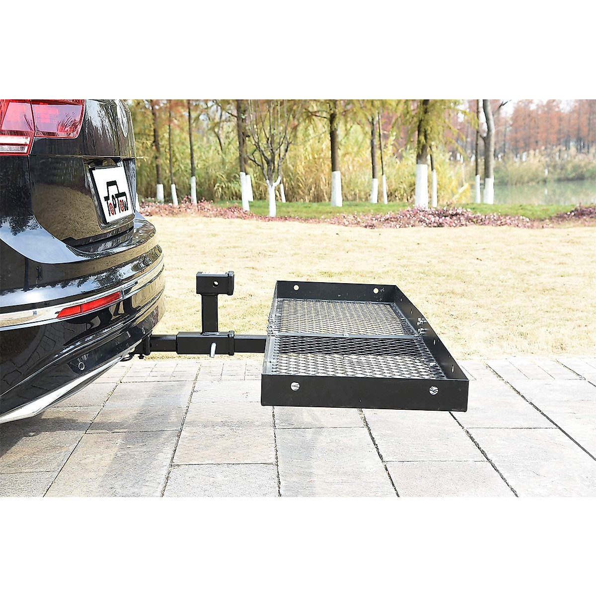 TOPTOW 64131HP Dual Hitch Extender, Fits for 2 inch Trailer Receivers, Extension to 10 inch Max. Length & 7-1/2" Riser or Drop