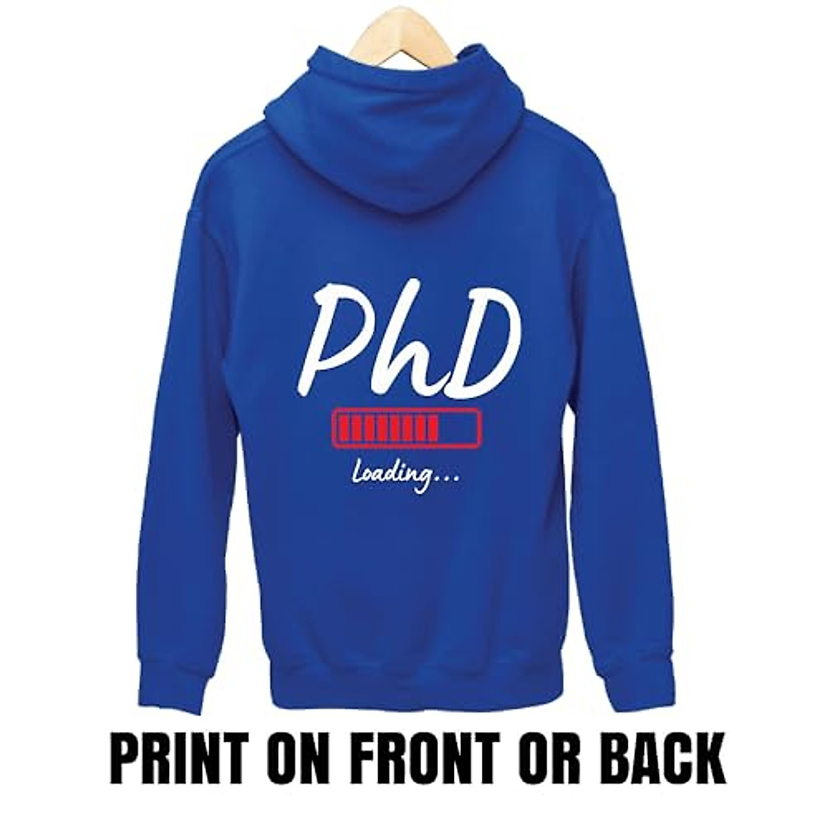 Phd Loading humor design Black and Muticolor Unisex Hoodie