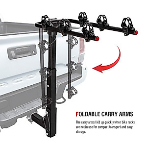 AA Products 3 Bike Rack Platform Hitch Mount Rack Foldable Bicycle Rack for Cars, Trucks, SUV's and Minivans, Fits 2'' Hitch Receiver