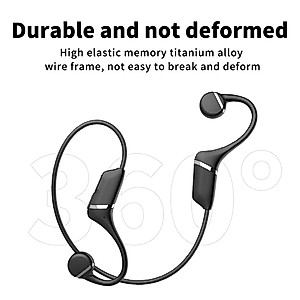 Uigsas Bone Conduction Headphones Open Ear Bluetooth Wireless On Ear Headphones Headset for Sport and Running Built-in Mic Wireless Earphone Headset