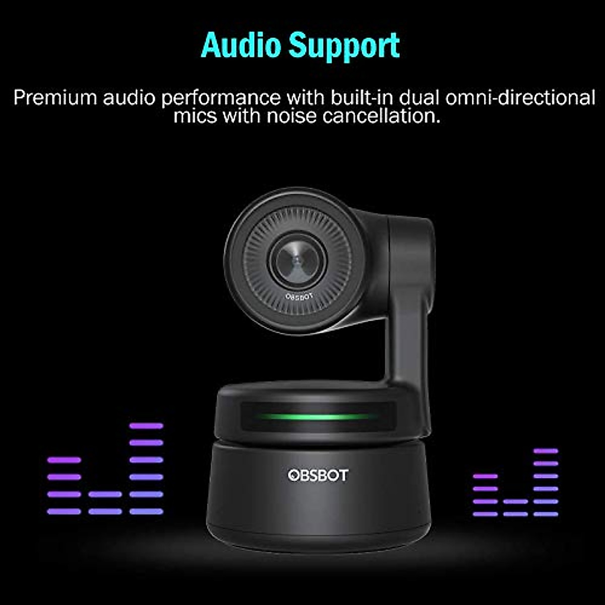 OBSBOT Tiny PTZ Webcam, AI-Powered Framing & Autofocus, Full HD 1080p Webcam with Auto-Exposure Zoom Power Gesture Selfie Video Camera for Online Class/Meeting Live and Streaming