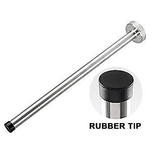 BokWin 12 Inch Wall-Mounted Door Stopper, Extra Long Door Stop, Heavy Duty Stainless Steel Door Stopper with Sound Dampening Rubber Bumper for Protects Your Walls from Damage