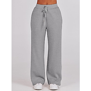 ANRABESS Women 2 Piece Outfits Sweatsuit Oversized Sweatshirt Sweatpants Tracksuit Sweat Lounge Matching Set 2025 Fall Trendy Grey Medium