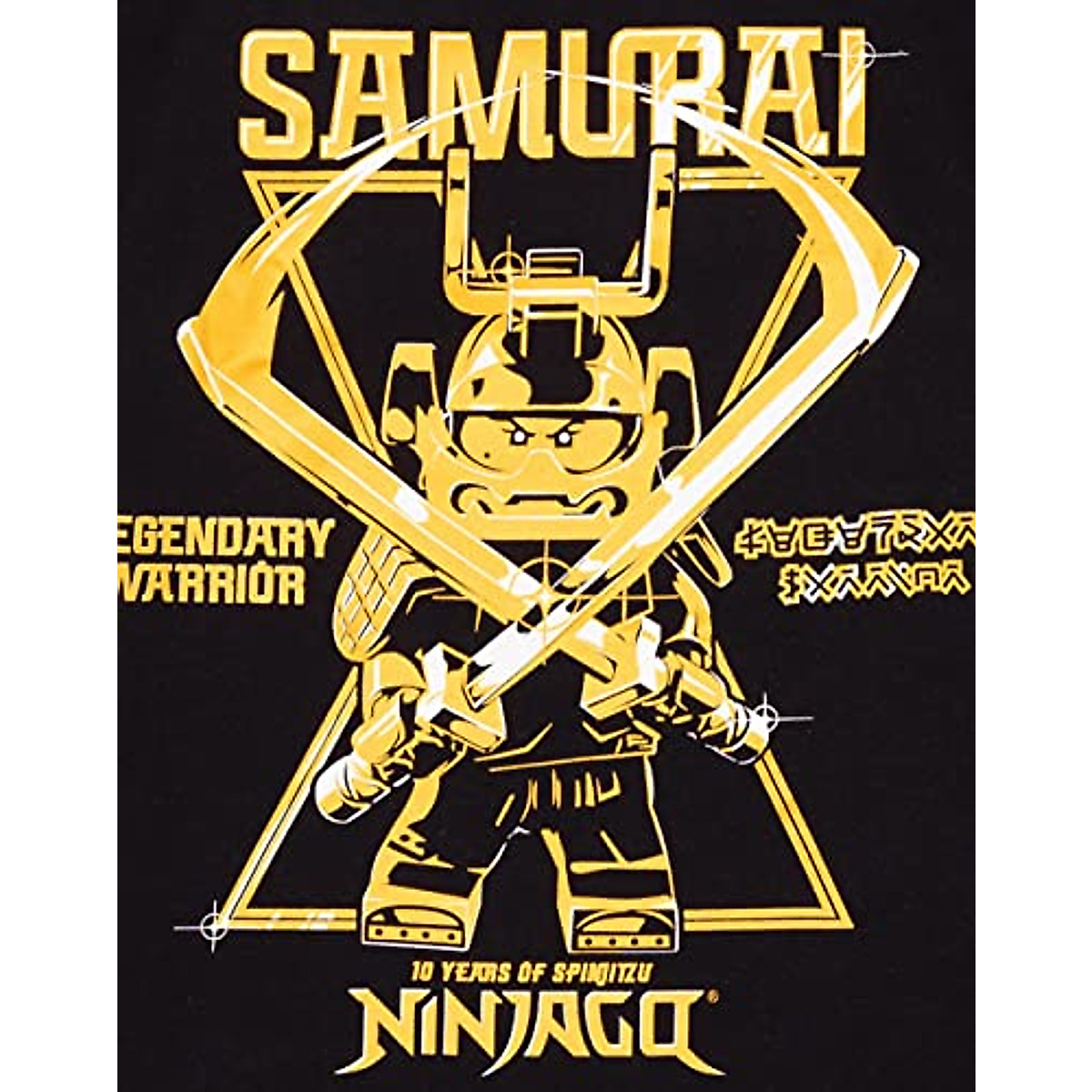 LEGO Ninjago T-Shirt Boys Kids Samurai Warrior Long Sleeve Black Top 10 Years