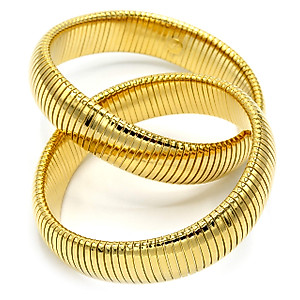 Marshal Metal Fashion Bracelet Omega Chain Polished Stretch Double Cobra Bracelet