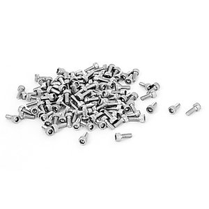 M1.6x4mm 0.35mm Pitch Hex Key Socket Head Cap Screw Bolts 100pcs