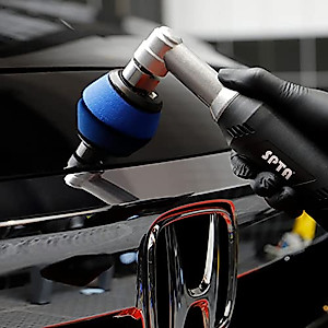 SPTA Mini Polishing Pads Set, 21Pcs 1.6 inch/40mm Sponge Polishing Pads and Wool Buffing Pads, Car Foam Detail Polishing Pad Kit Mix Color for Car Detail Polishing and Waxing, Small Area Polishing