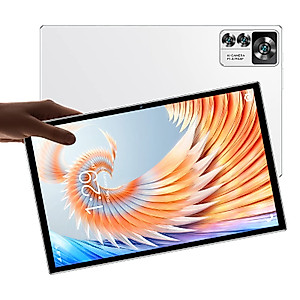 FOTABPYTI 10.1 Inch Tablet PC 100‑240V Tablet PC 8GB RAM 256GB ROM 4G Unlocked White for Home for Office (US Plug)