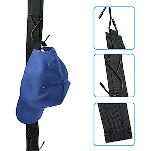 JYSILIYH Hockey Hanger Portable Hanging Dryig Rack Hockey Gifts for Home and Outdoor Using in Ice Hockey Skating Football Camping Fishing 5 Hooks (Black)