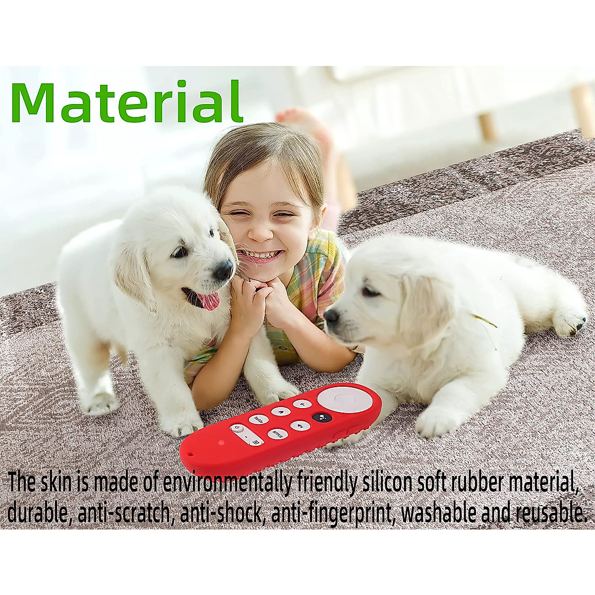 2 Pack Silicone Case for Chromecast with Google TV 2020 Voice Remote Protective Cover for 2020 Chromecast Voice Remote (Black+Dark Gray)