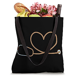 Stethoscope Heart Black History Month BLM Nurse RN Nursing Tote Bag