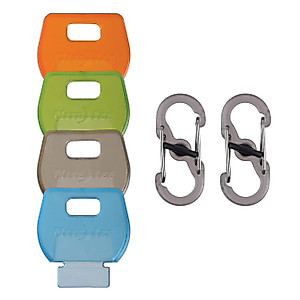 Nite Ize Identikey Covers + S-Biner Key Clips, Write-On Universal Key Covers for Quick Key Identification + Attachment to Key Chain, Multiple Colors