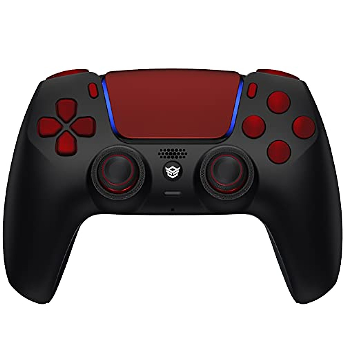 HEXGAMING ULTIMATE Controller 4 Back Buttons & Interchangeable Thumbsticks & Hair Triggers Compatible with ps5 FPS Gamepad - Black Red