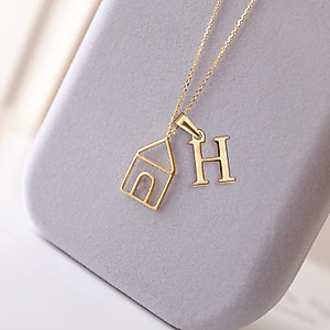 Peachrino House Necklace,Singe Necklace, Album Inspired Fans Gifts, Singer Fan Gifts, Singer Merchandise (Gold)