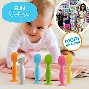 Bumco Mini Diaper Cream Spatula with Case - BPA-Free Butt Spatula Baby, Soft & Flexible Diaper Spatula, Diaper Cream Applicator, Mom-Invented Baby Must Haves, Diaper Bag Essentials, Butt Paste Spatula