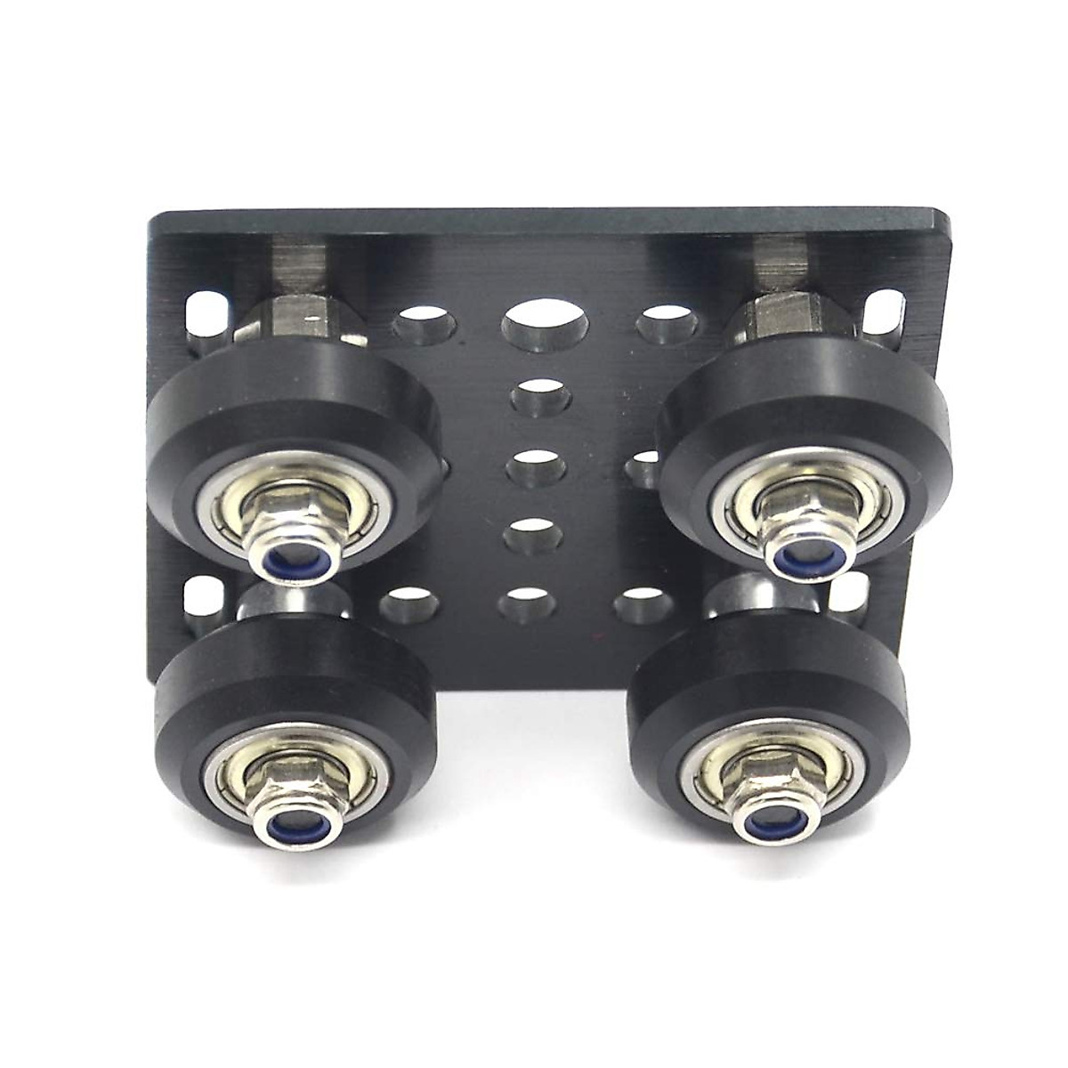 Befenybay Big V-Wheel with Plate for 2020 Aluminum Profile 3D Printer Parts for CNC Kossel Black Wheel