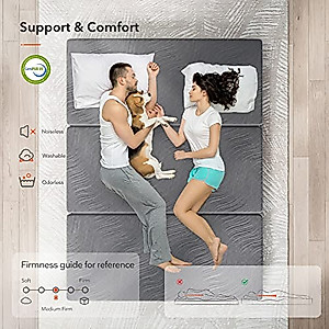 Sweetnight Folding Mattress Full Size with Carry Bag, 4-Inch Foldable for Travel, Camping, Guest - Breathable Mesh Sides & Portable - Compact and Easy to Storage