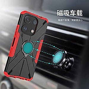 Kukoufey Case for Infinix Note 30i 4G Case Cover,360°Rotatable Kickstand Dual Layer Shockproof Case for Infinix Note 30i 4G Case Black