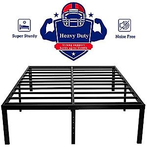 AMSEJOPS Heavy Duty California King Bed Frame, 16 Inches Tall Metal Platform Bedframe with Maximum Storage, No Box Spring Needed, Noise-Free, Easy Assembly, 3500lbs Steel Slat Support