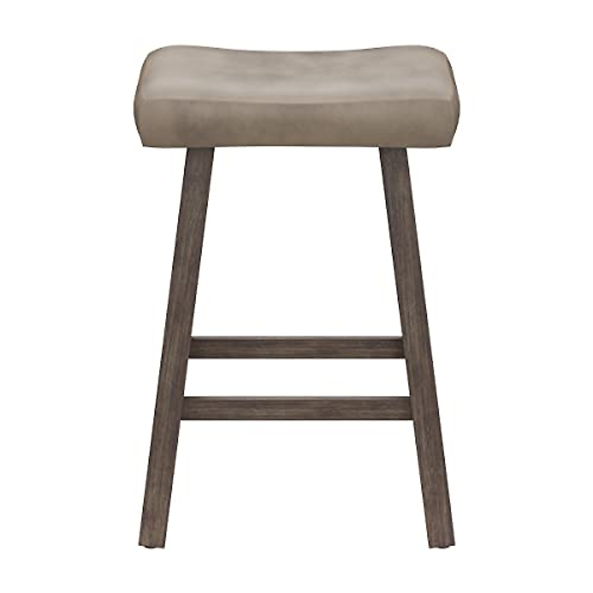 Hillsdale Furniture Saddle Counter Stool, Rustic Gray