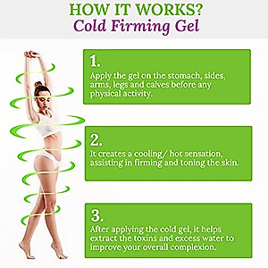 Cellulite Cream Cold Gel with Caffeine and Green Tea Extract - Body Firming and Skin Tightening Gel for Cellulite. Improves Circulation - Quick Absorption- Cryo Gel (1 Jar)