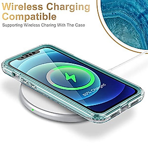 Esdot iPhone 12 Case,iPhone 12 Pro Case with Built-in Screen Protector,Rugged Cover with Fashionable Designs for Women Girls,Protective Phone Case for iPhone 12/12 Pro 6.1" Agate Stone