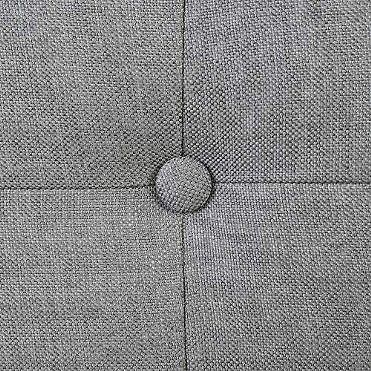 South Shore Fusion Padded Upholstered Platform Bed and Headboard-Queen-Medium Gray