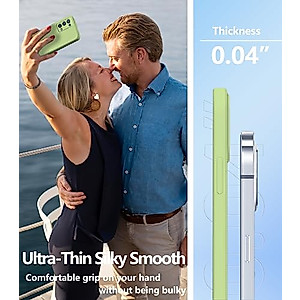 Tiwinxing Compatible with Oppo Reno 6 Pro 5G Case Shockproof Ultra Slim Oppo Reno 6 Pro 5G Case for Women Men Silicone Liquid Soft Anti-Scratch Protective Case (Green)