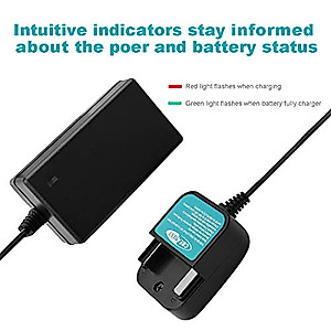 Creabest New Li-ion Battery Charger for Makita 18V Battery BL1830 BL1815 194205-3 LXT400 BL1850 BL1840 BL1860 (NOT for Ni-MH/Ni-Cd Battery)