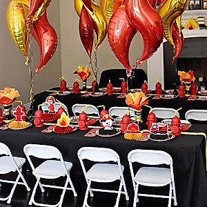 6 PCS Firetruck Honeycomb Table Centerpiece Fire Truck Fireman Table Toppers Centerpieces Decro for Fire Department Engine Rescue Theme Baby Shower Birthday Party Table Decorations Supplies