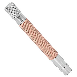 Razors for Men, Men's Shaving Razor Old Fashioned Razor Handle Zinc Alloy Retro Long Handle Shave Tool Manual Safety Razor Shaving Anti Slip Design for Men Barbershop (copper)