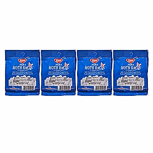 Enoz Para Moth Balls, Kills Clothes Moths and Carpet Beetles, No Clinging Odor, 4 Oz (Pack of 4)
