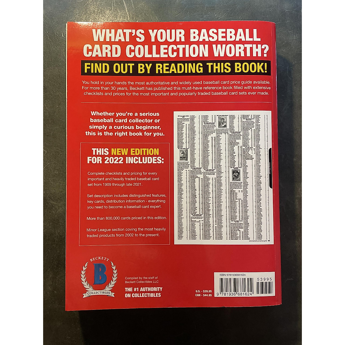 Beckett Baseball Card Price Guide 2022: The #1 Authority on Collectibles (The Beckett Baseball Card Price Guide)