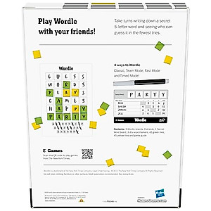 Hasbro Gaming Wordle The Party Game for 2-4 Players, Official Wordle Board Game Inspired by New York Times, Games for Ages 14+, Word Games
