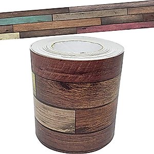 Teacher Created Resources Reclaimed Wood Straight Rolled Border Trim - 50ft - Decorate Bulletin Boards, Walls, Desks, Windows, Doors, Lockers, Schools, Classrooms, Homeschool & Offices