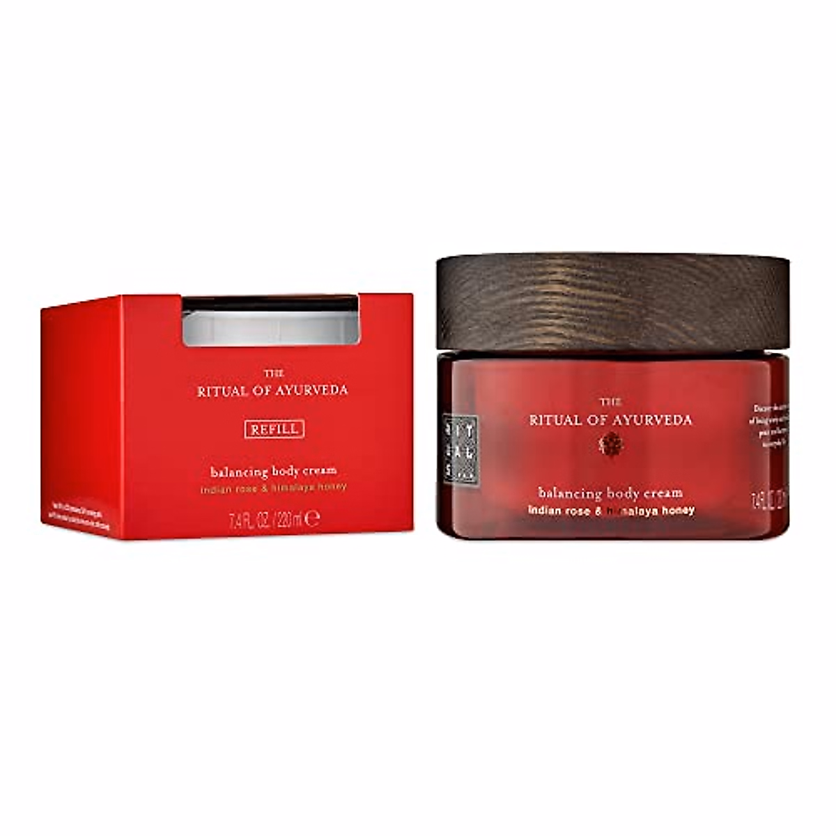 RITUALS Ayurveda Rebalancing Body Cream & Refill Set - Skin Moisturizer with Sunflower Oil, Sweet Almond Oil & Himalaya Honey - 7.4 Fl Oz