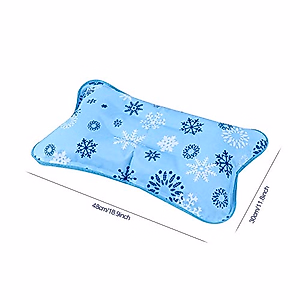 Salmue Cooling Pillow, Cool Neck Pillow, Multi Functional Children Adult Waterproof Ice Cooling Cushion Water Pillow Reversible Cool Gel Pillow for Student Office Car Home Travel