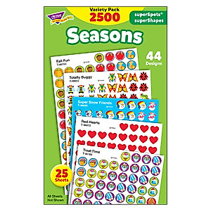 TREND enterprises, Inc. Seasons superSpots/superShapes VarPk, 2500 ct