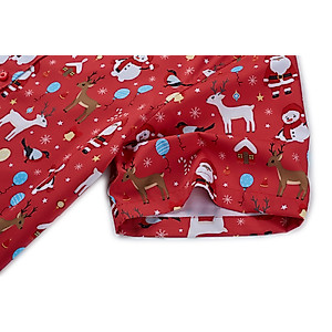 GRTXIN Christmas Shirts for Men Hawaiian Santa Claus Vacation Shirt Short Sleeve Button Down Dress Shirts（Red-M）