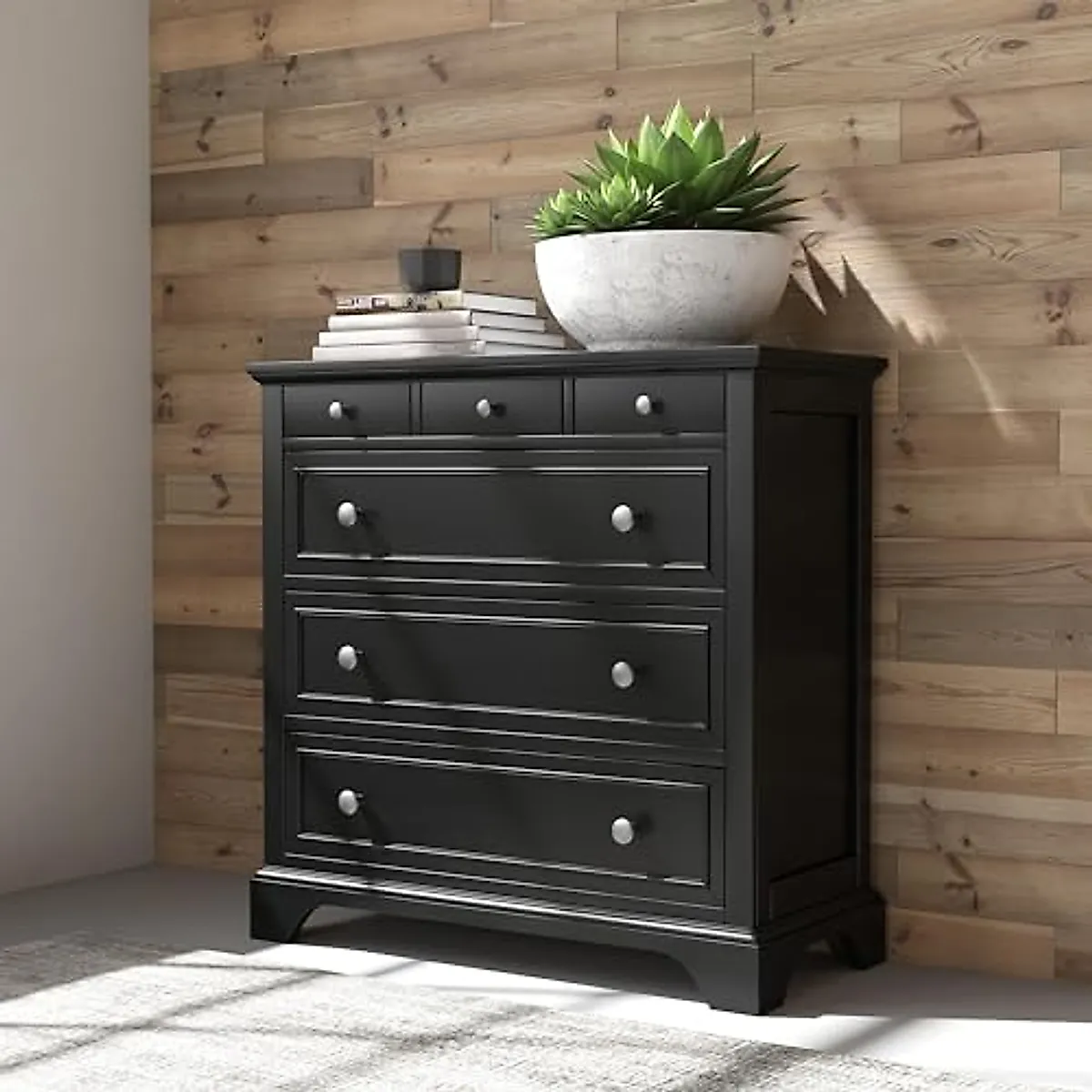 homestyles Black Bedford Four-Drawer Chest