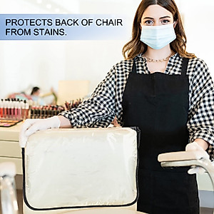 Noverlife Chair Back Cover, Beauty Salon Chair Protective Cover, Square Hairdressing Chair Back Covers, Prevents Damage to Spa/Salon Chair, Barber Hair Salon Chair Cover, Fits Most Salon Chairs