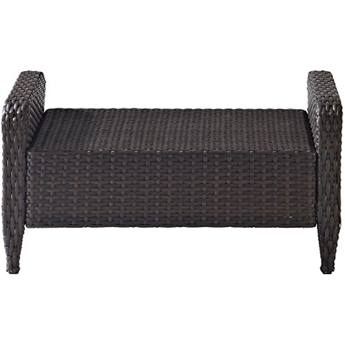 Crosley Furniture KO70067BR-SG Kiawah Outdoor Wicker Ottoman, Sangria